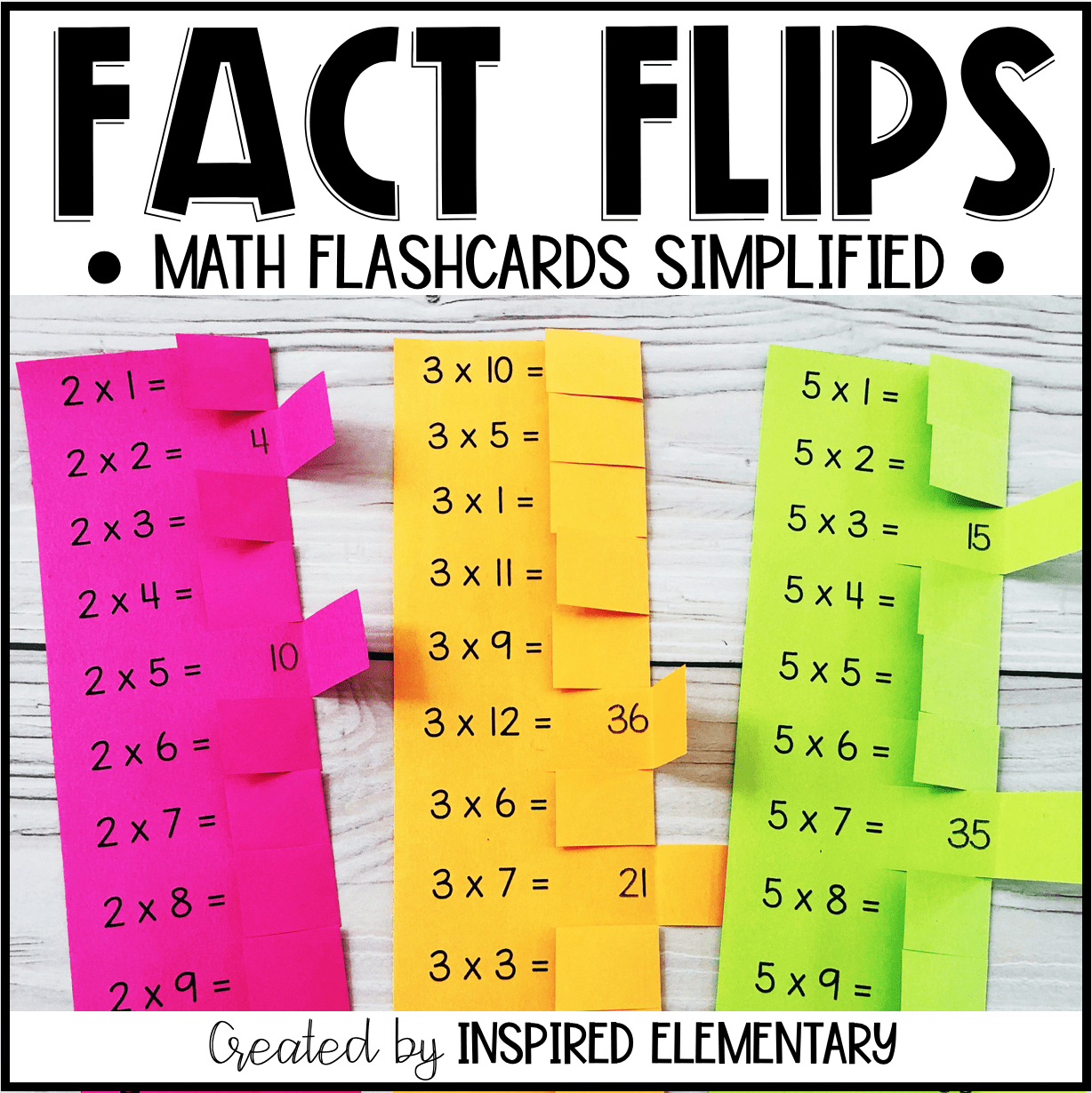 Math Facts Practice With Fact Flips Inspired Elementary