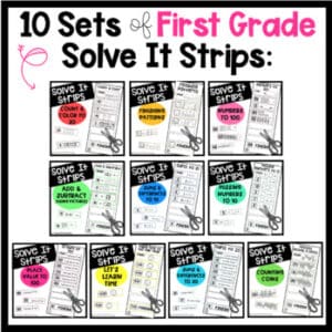 1st Grade Math Centers Solve It Strips® | Math Puzzles · Inspired ...