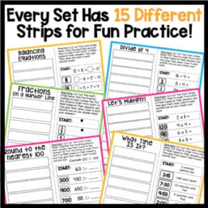 3rd Grade Math Centers Solve It Strips® | Math Games · Inspired Elementary