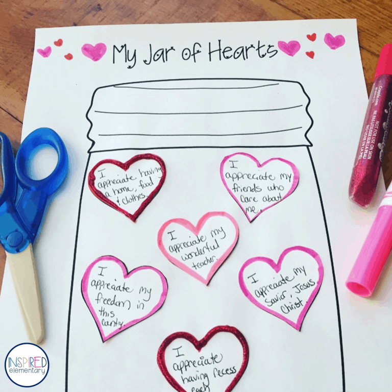 My Jar of Hearts Writing Activity · Inspired Elementary