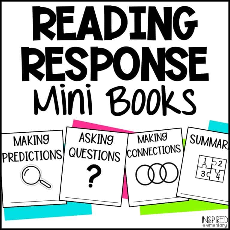 Reading Response Mini Books & Anchor Charts · Inspired Elementary