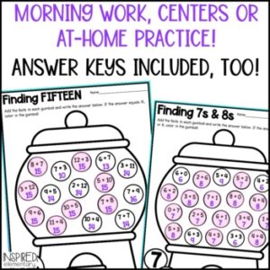 Addition Math Facts | Addition Hoops · Inspired Elementary