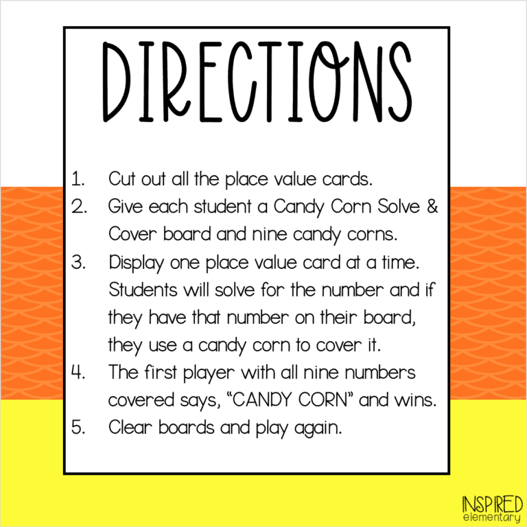 Candy Corn Place Value Solve & Cover Freebie! · Inspired Elementary