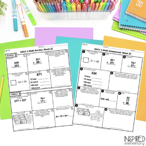 2nd Grade Spiral Math Review DAILY 6 Morning Work Math Warm Up ...