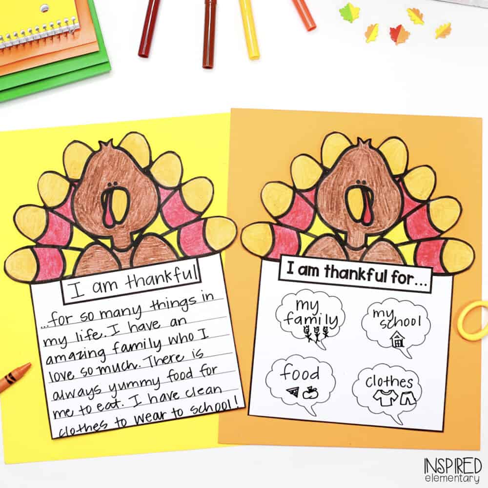 3-D Turkeys Writing Activity: Fun Thanksgiving Classroom Project ...