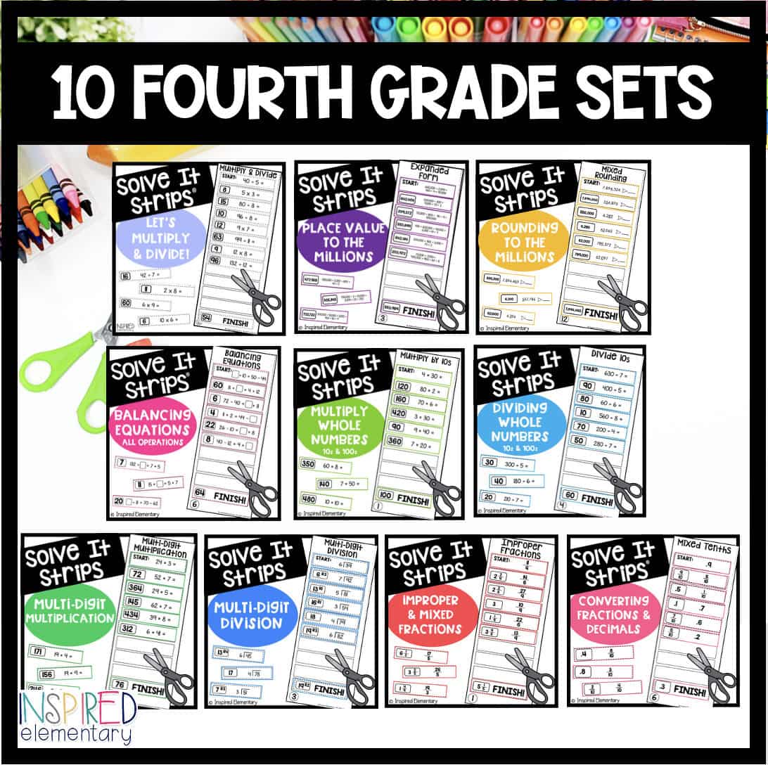 4th Grade Math Centers | No Prep Activities | Games & Puzzles | Spiral ...