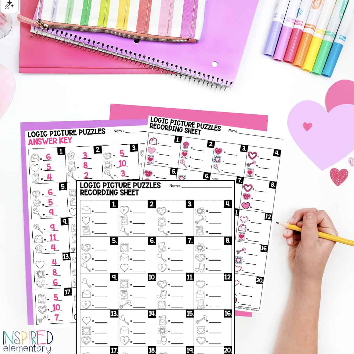 February Logic Picture Puzzles for Math · Inspired Elementary